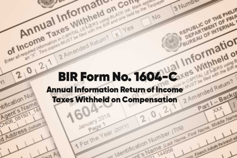 Availability of the Revised Alphalist Format in the BIR Form No. 1604-C (Annual Information ...